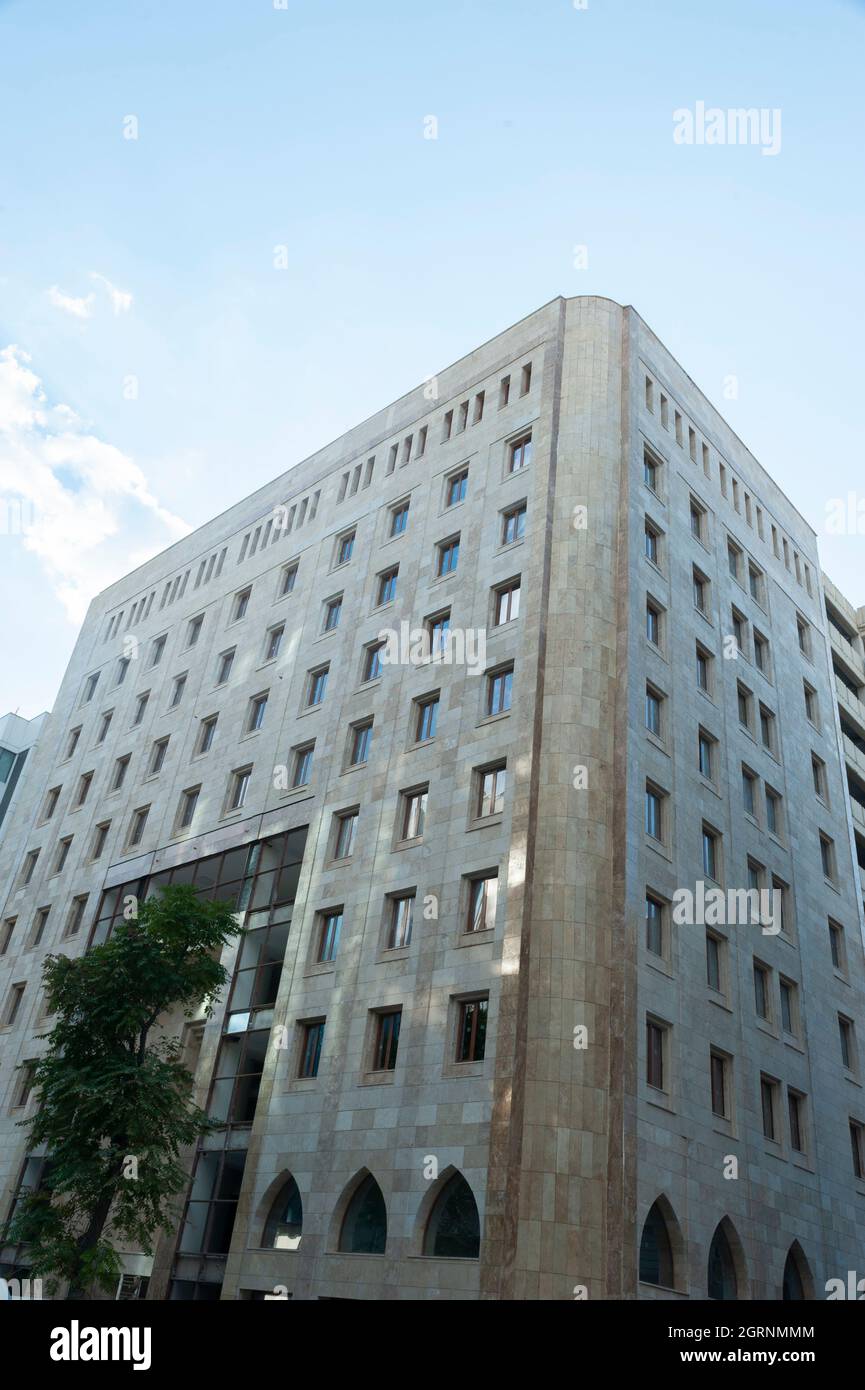 Stone building, apartment, marble structure, architecture Stock Photo ...