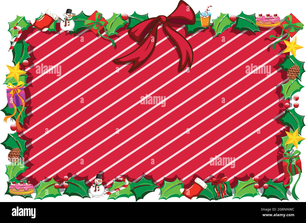 Christmas border illustration Stock Vector Images - Alamy