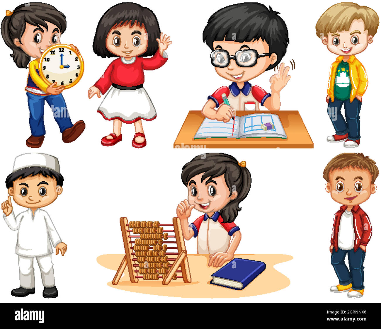 Set Of Happy Children Doing Different Things Stock Vector Image Art set-of-happy-children-doing-different-things-stock-vector-image-art