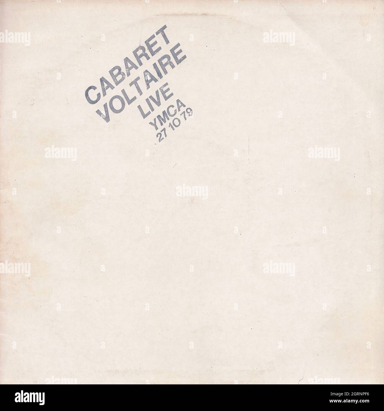 Cabaret voltaire cover hi-res stock photography and images - Alamy