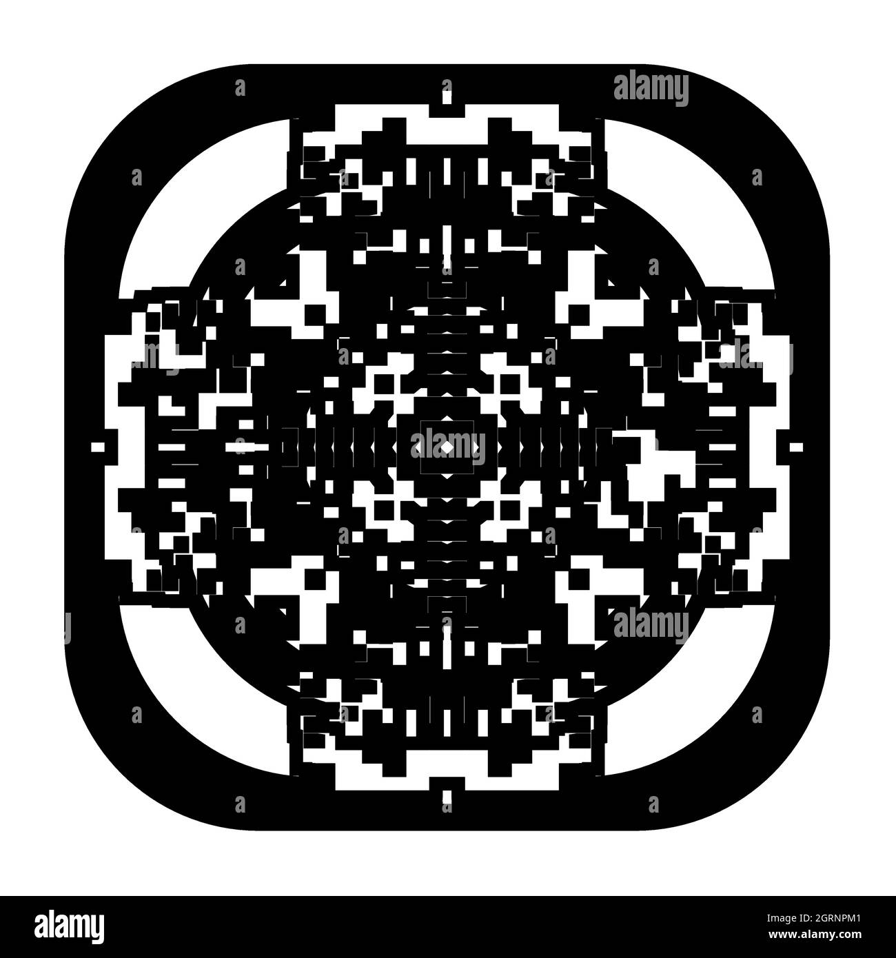 Geometric Element, Pixel Art - Minimalist Abstract Symbol Pattern for ...