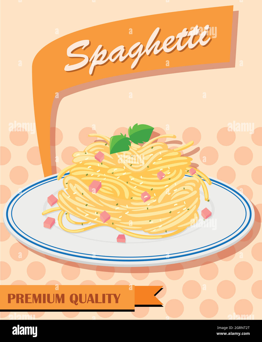 Spaghetti menu on poster Stock Vector Image & Art - Alamy