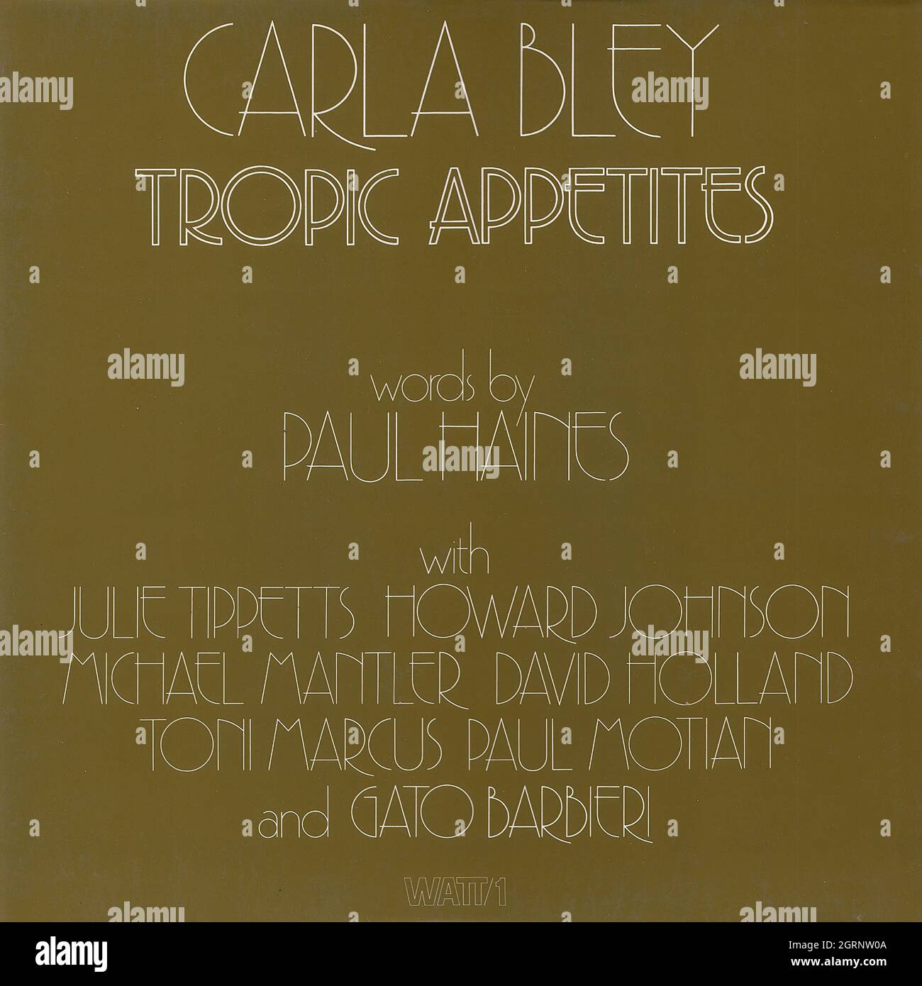 Carla Bley - Tropic appetites - Vintage Vinyl Record Cover Stock Photo ...
