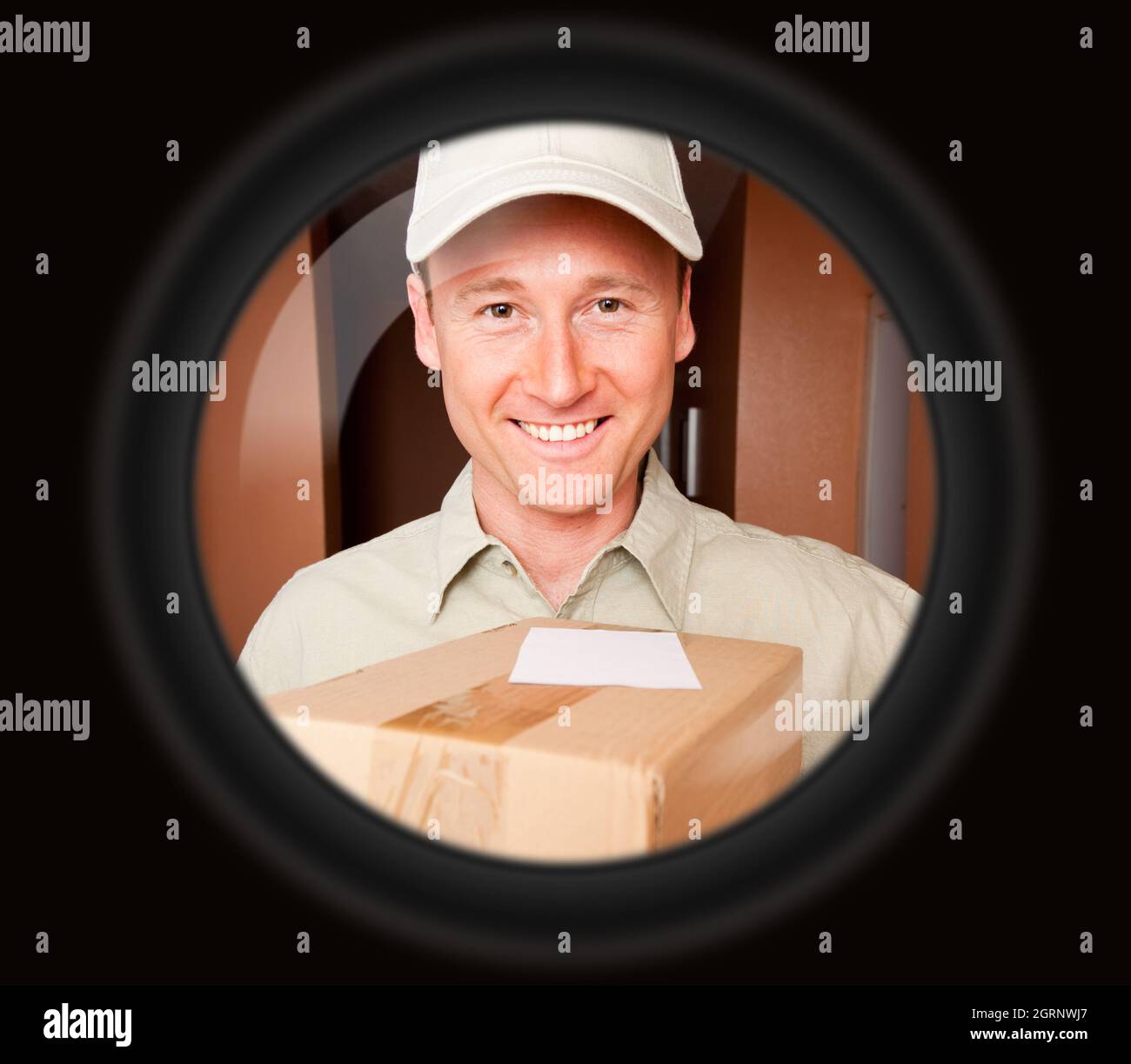 Man peephole hi-res stock photography and images - Alamy