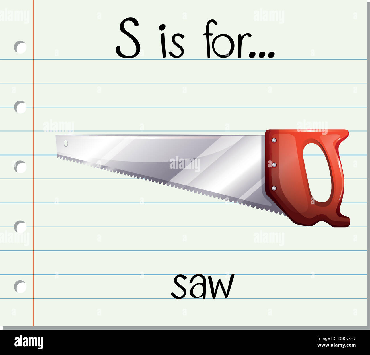 Flashcard letter S is for saw Stock Vector Image & Art - Alamy
