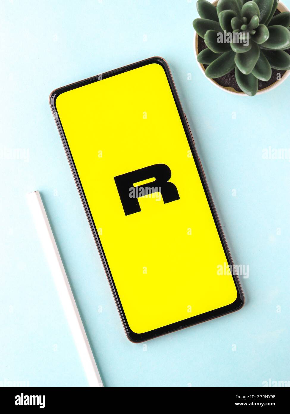 West Bangal, India - September 28, 2021 : Rarible logo on phone screen ...