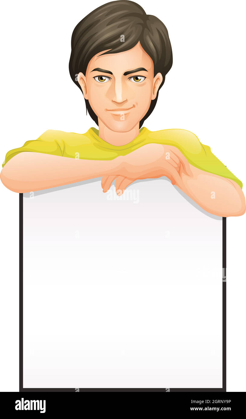 Leaning man white background Stock Vector Images - Alamy