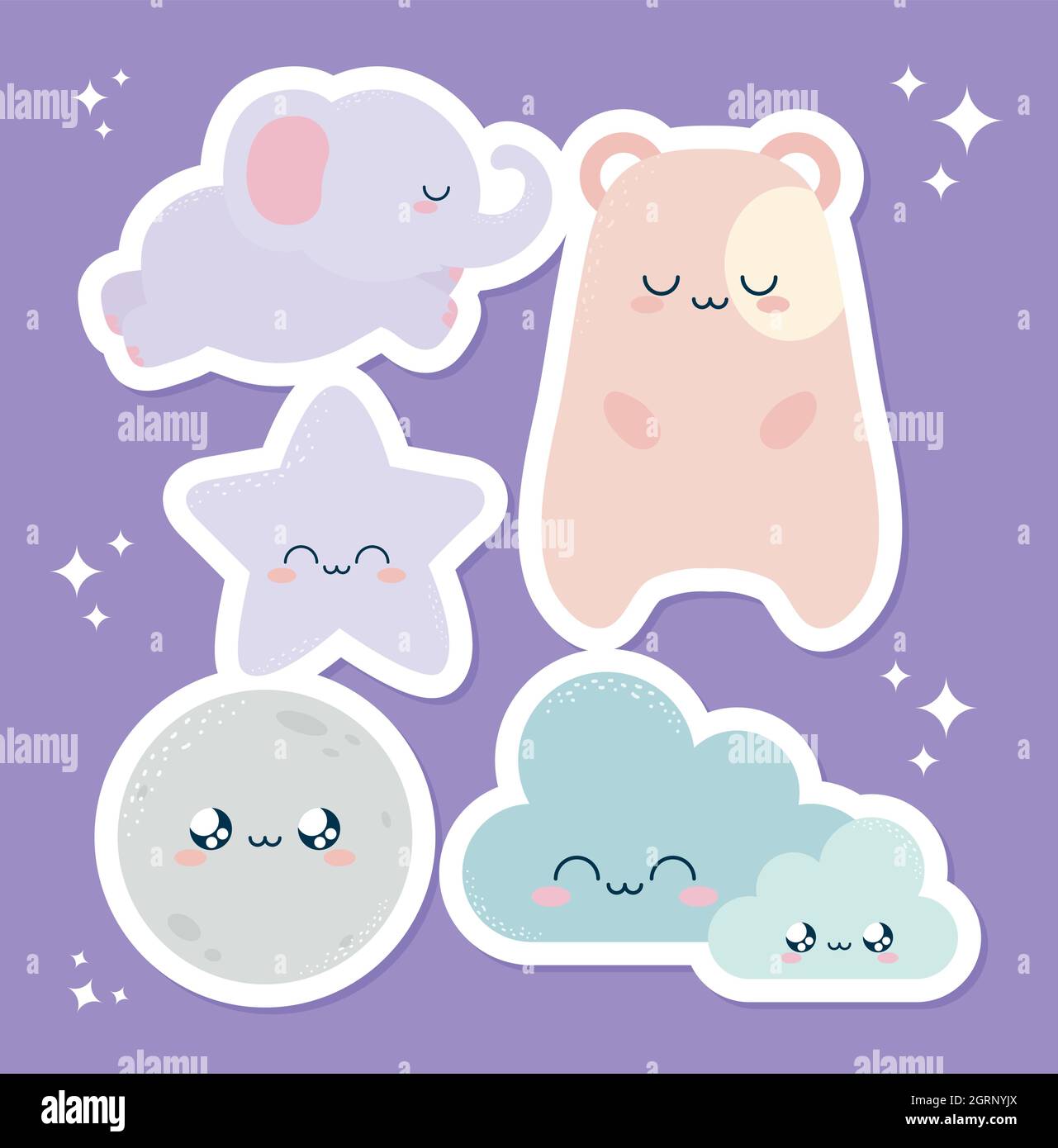 good night icons Stock Vector Image & Art - Alamy