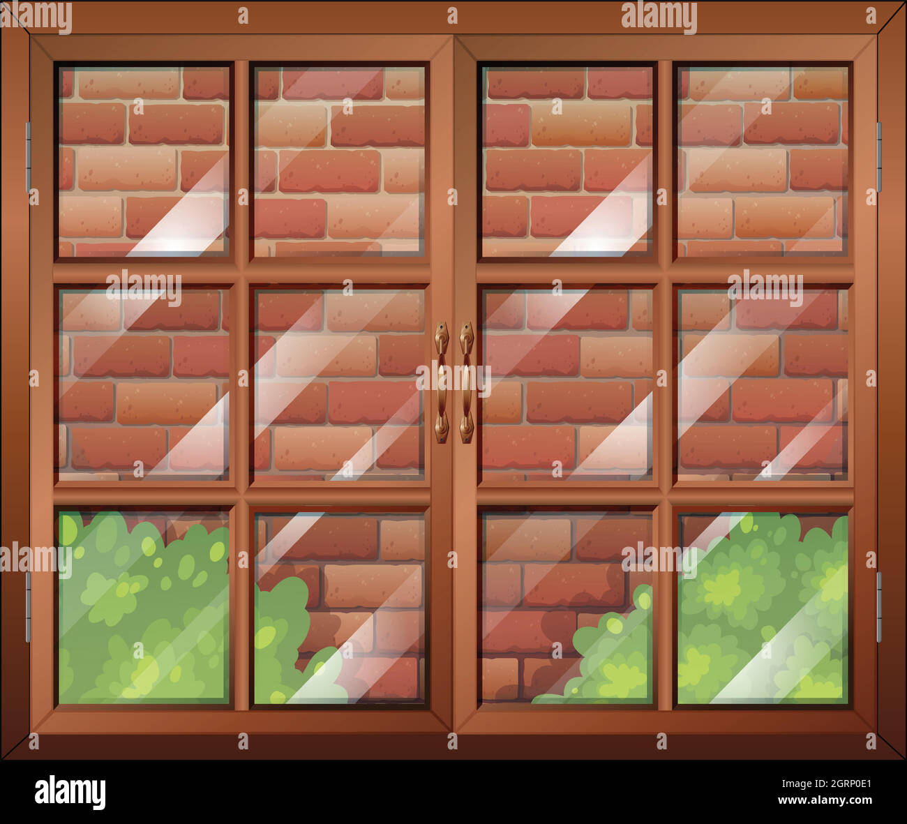 A closed window and a stonewall Stock Vector Image & Art - Alamy