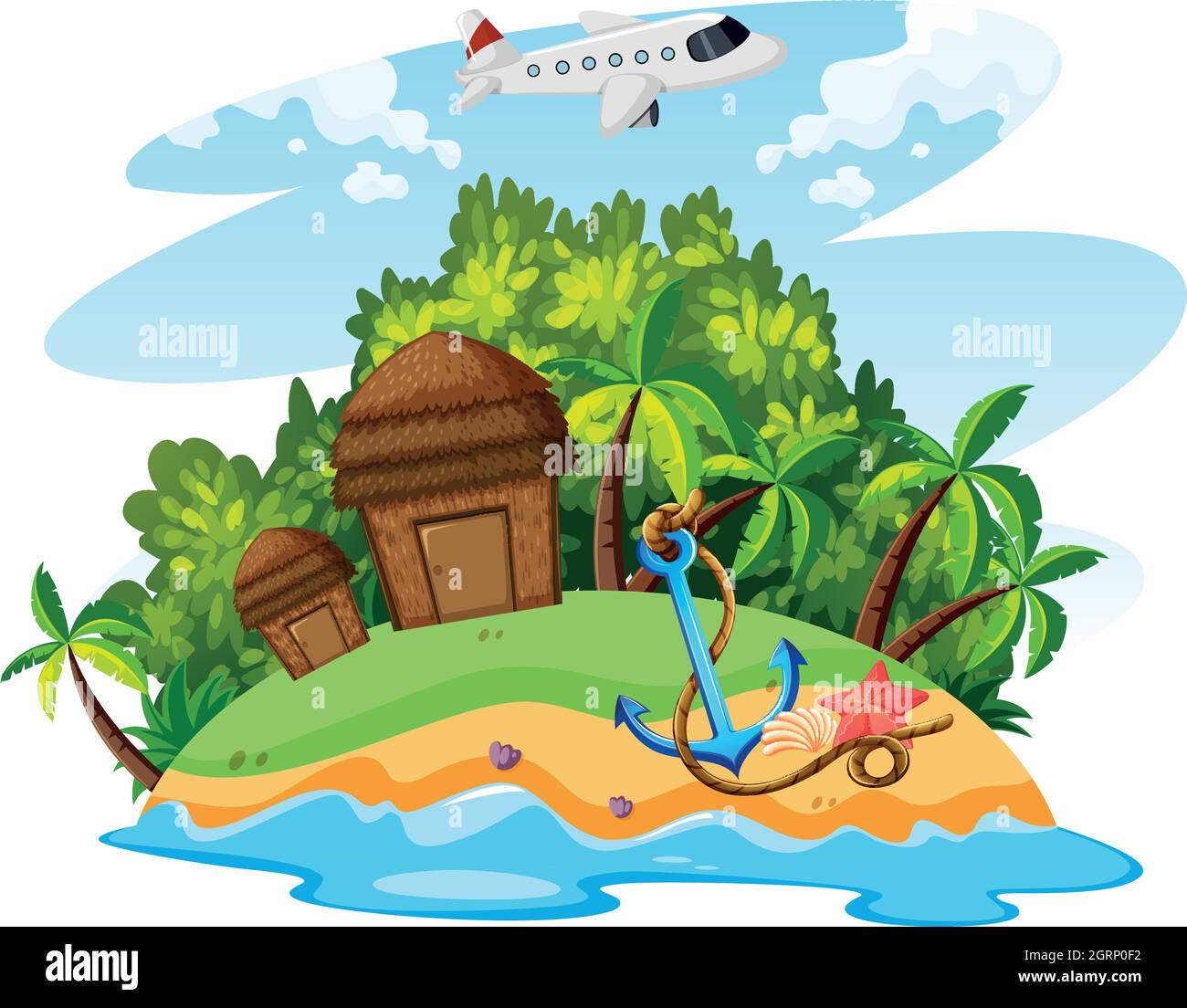 Flying ocean island Stock Vector Images - Alamy