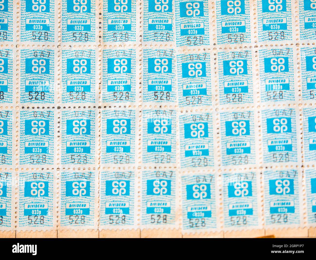 Co-op Stamp saver stamps. The UK Co-operative early loyalty system used ...
