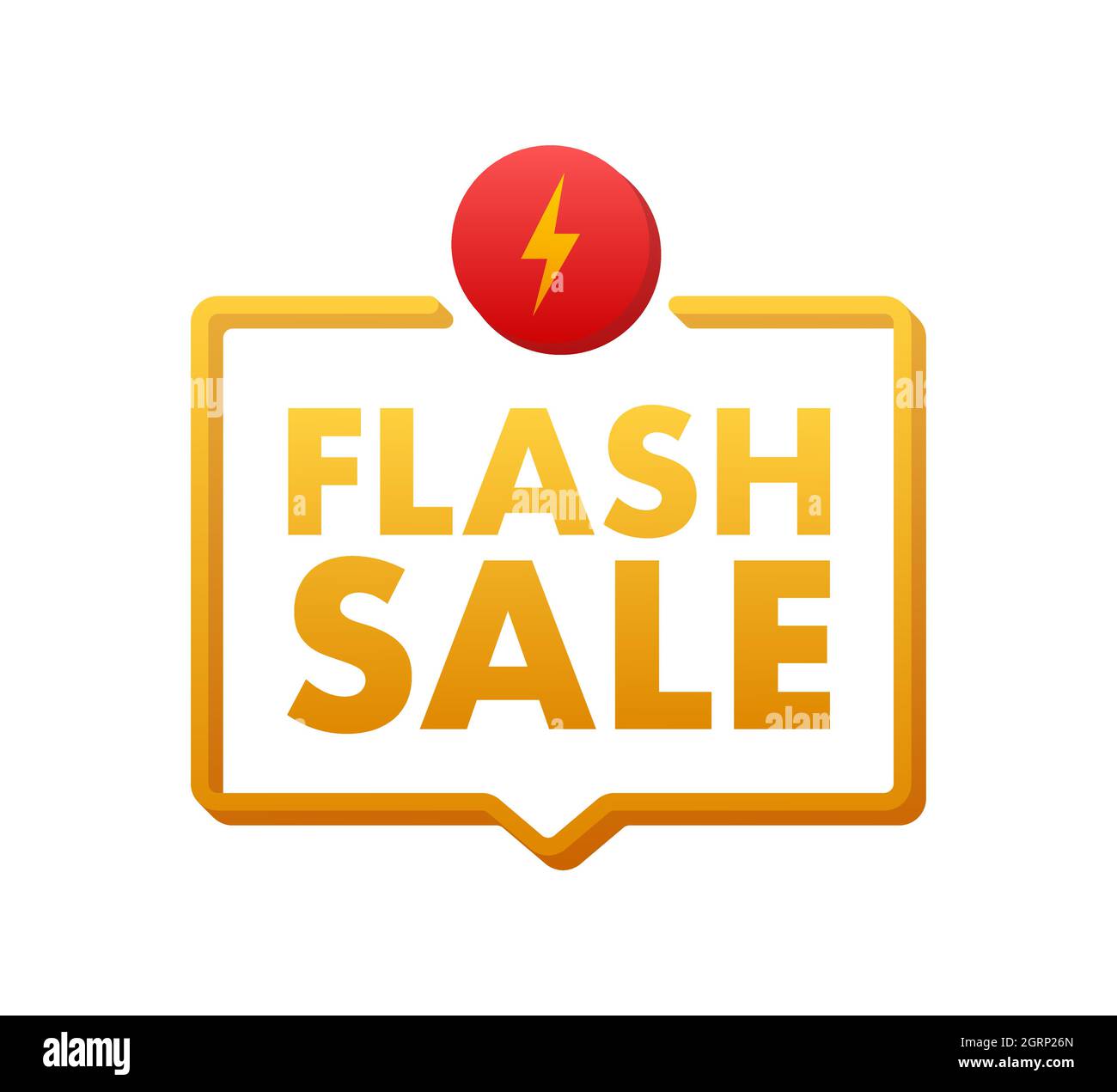 Flash sale. Flash ribbon banner, scroll, price tag, sticker, badge ...