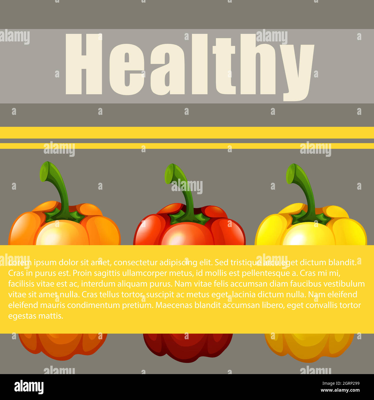 Healthy sign with fresh bell pepper Stock Vector Image & Art - Alamy