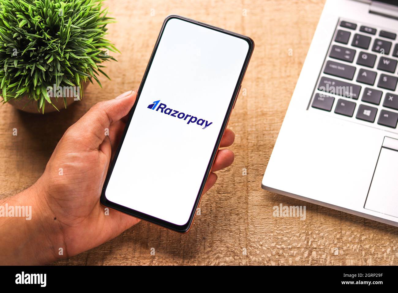 West Bangal, India - September 28, 2021 : Razorpay logo on phone screen ...