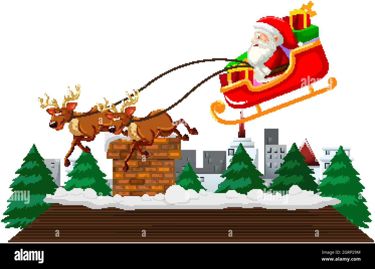 Christmas reindeer illustration on Stock Vector Images - Alamy