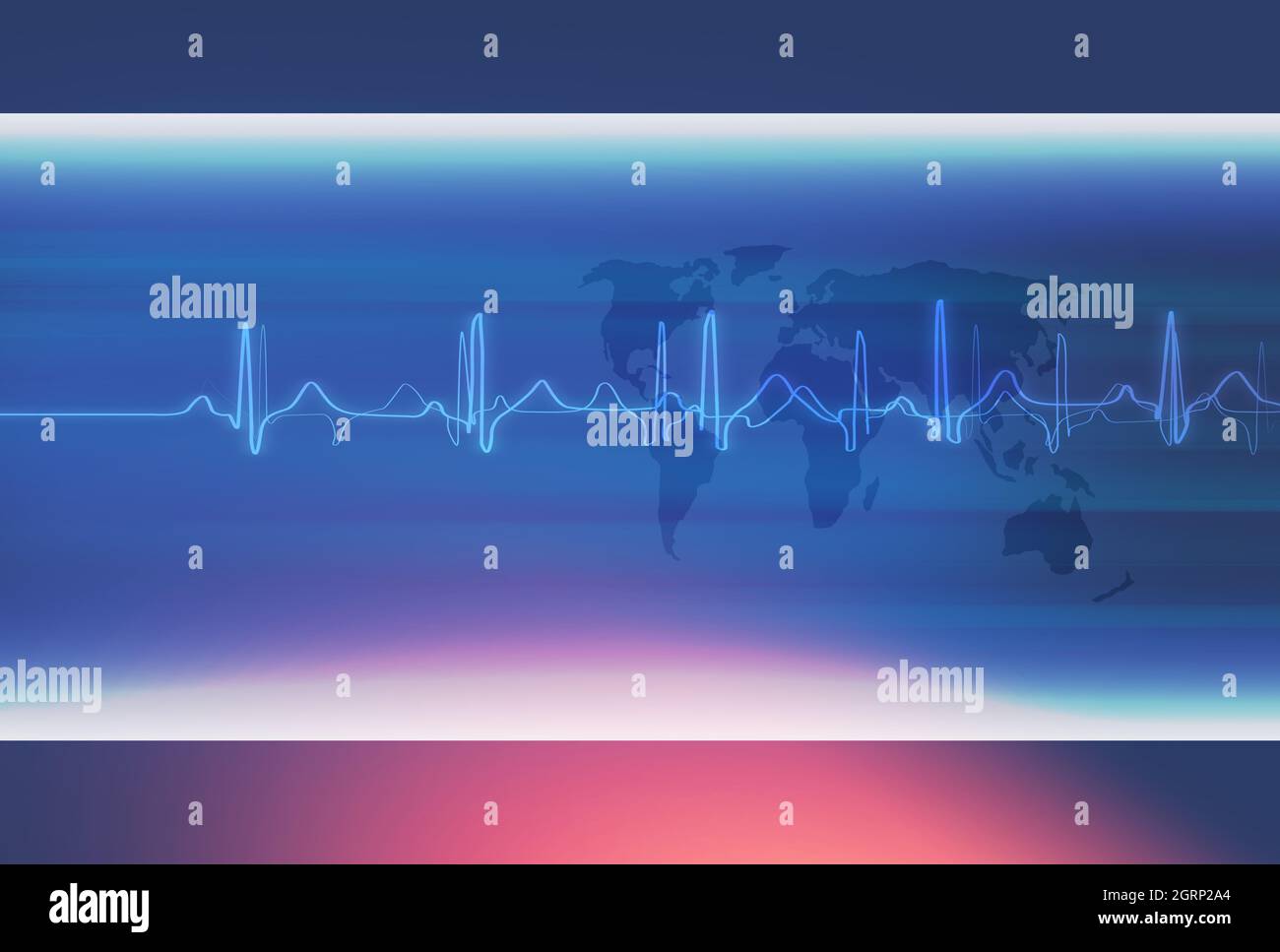 Illustration of a heart beat rate - a medical background Stock Photo ...