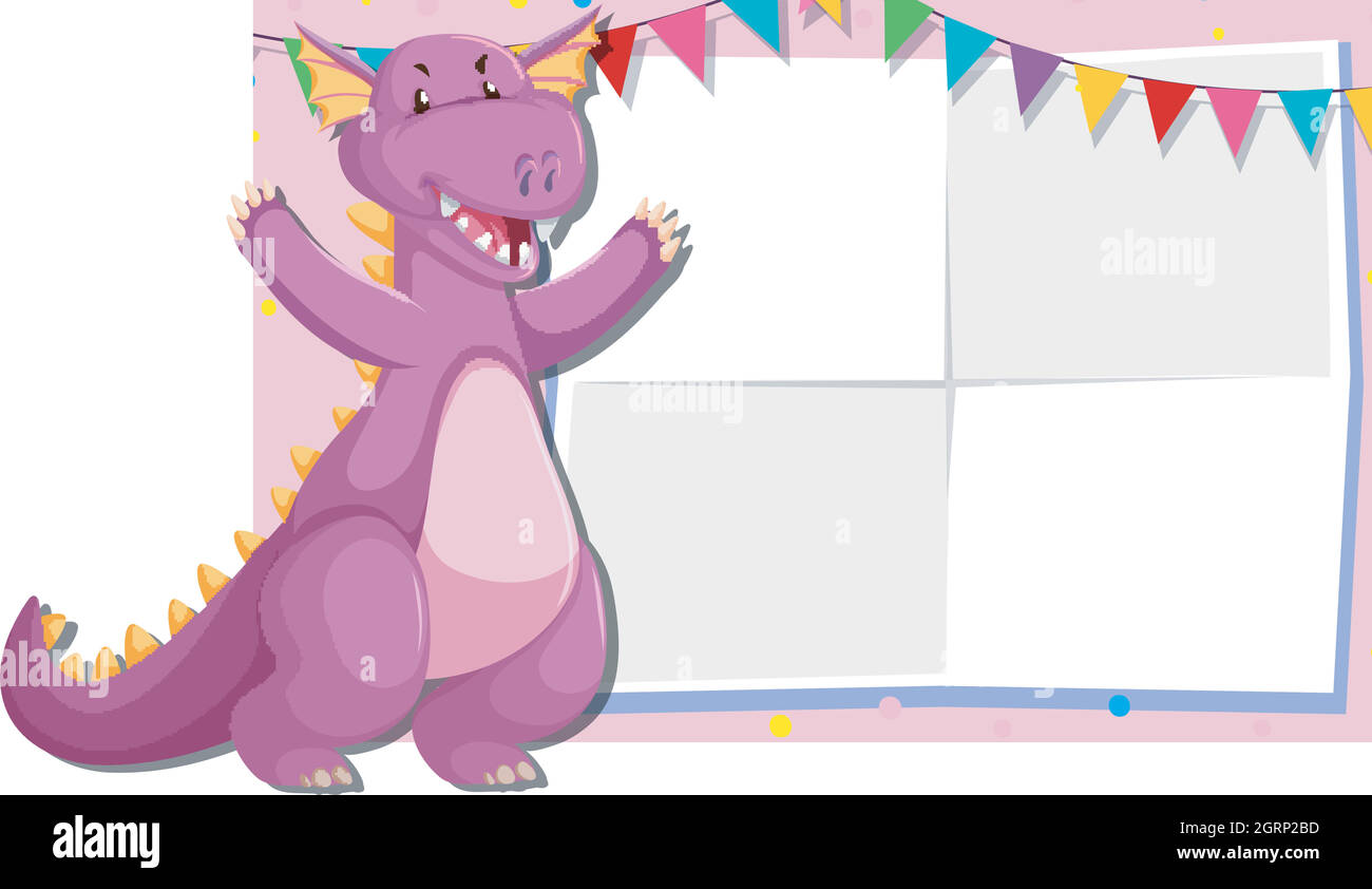 Cute dragon frame template Stock Vector Image & Art - Alamy