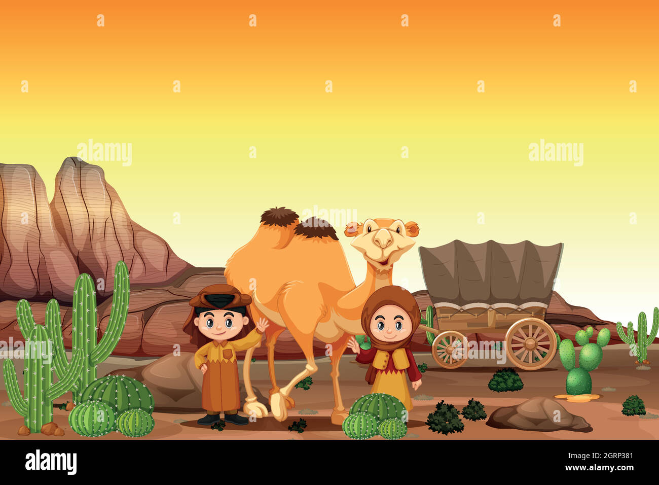 Arabian in the desert Stock Vector Image & Art - Alamy