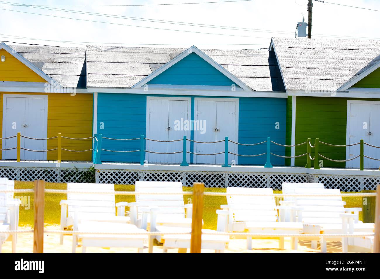 Multi Colored Houses On Table In Building Stock Photo - Alamy