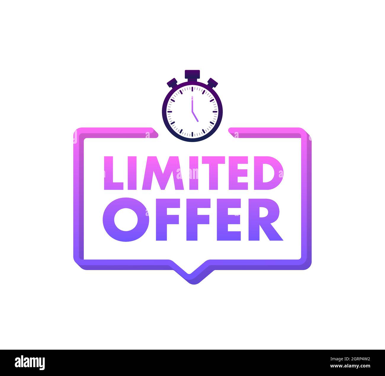 Limited Offer Labels. Alarm clock countdown logo. Limited time offer ...