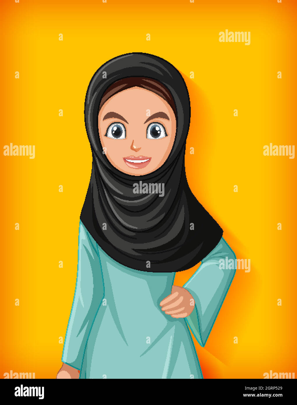 Beautiful arabic lady cartoon character Stock Vector Image & Art - Alamy