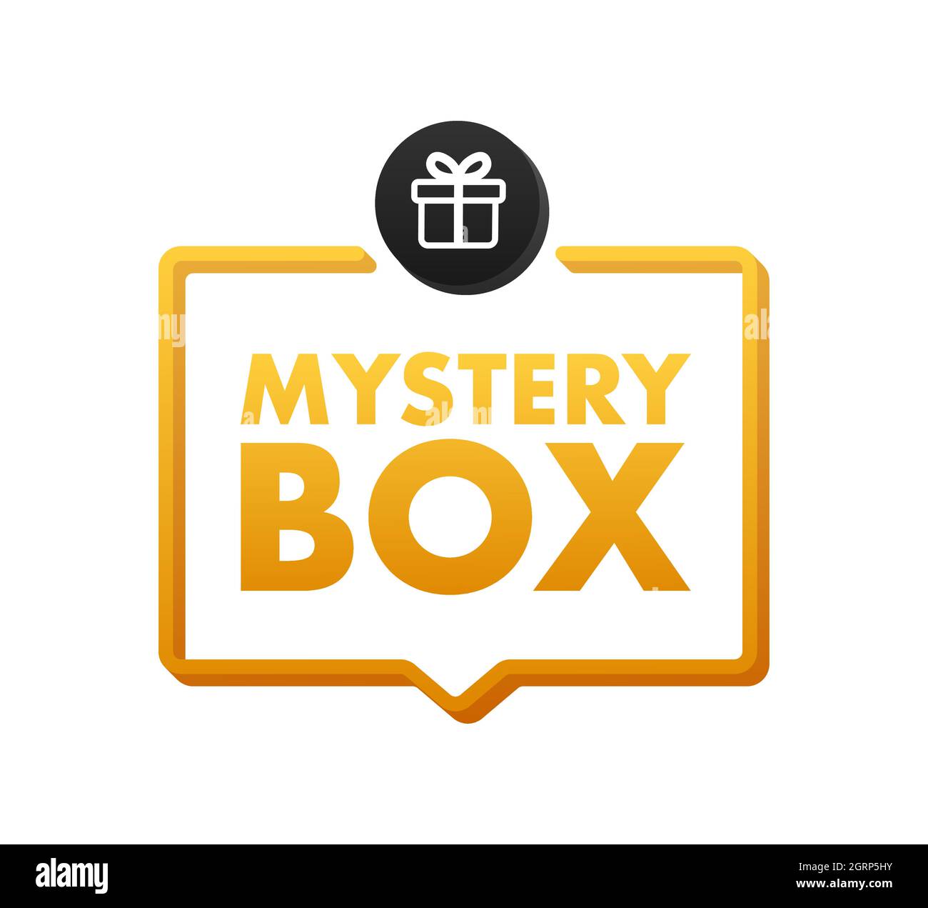 Mystery box banner. Packaging for concept design. Surprise present ...