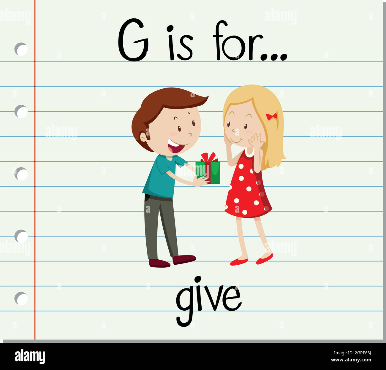 Flashcard letter G is for give Stock Vector Image & Art - Alamy