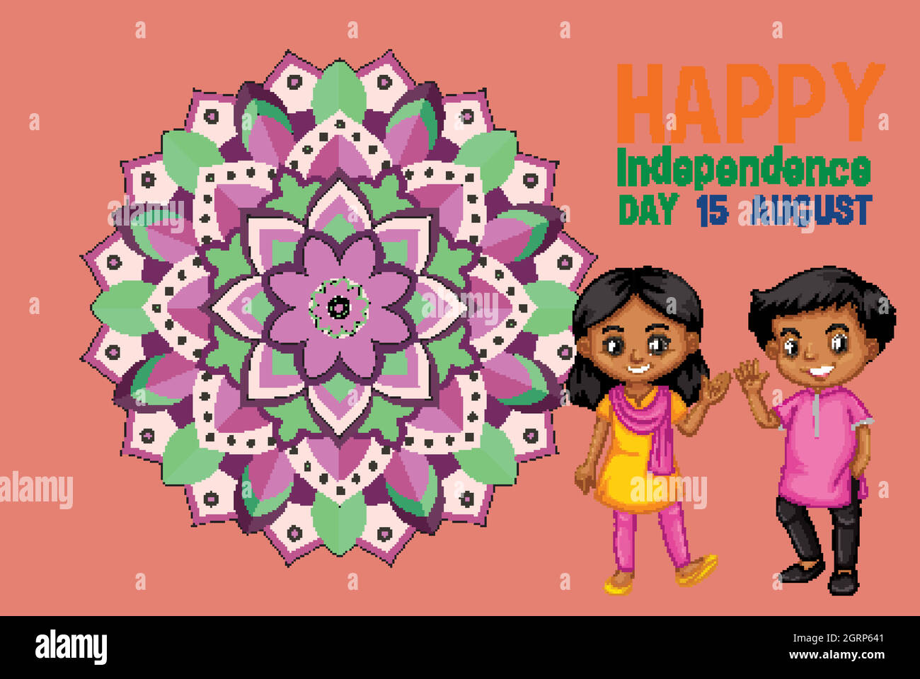 Happy independence day poster design with happy kids Stock Vector Image ...