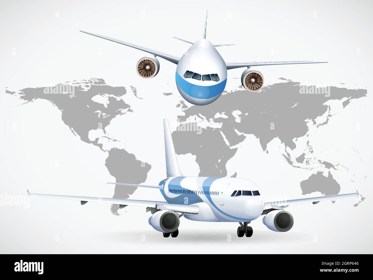 Aviation world map Stock Vector Images - Alamy