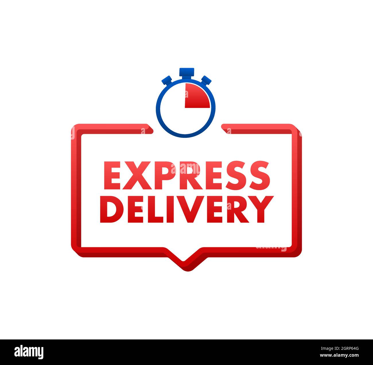 Express delivery service. Fast time delivery order with stopwatch ...
