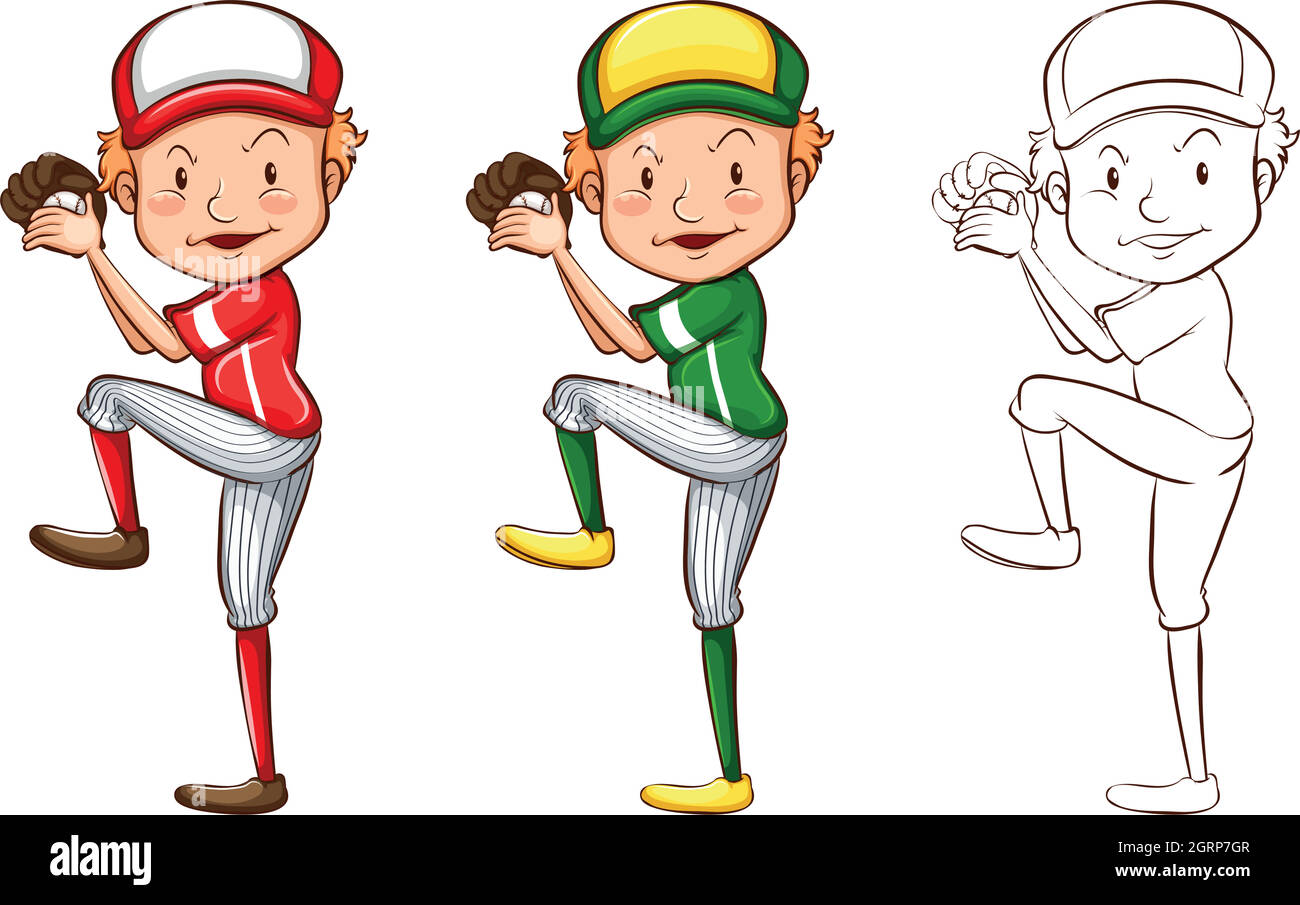 Drafting character for baseball player Stock Vector Image & Art - Alamy