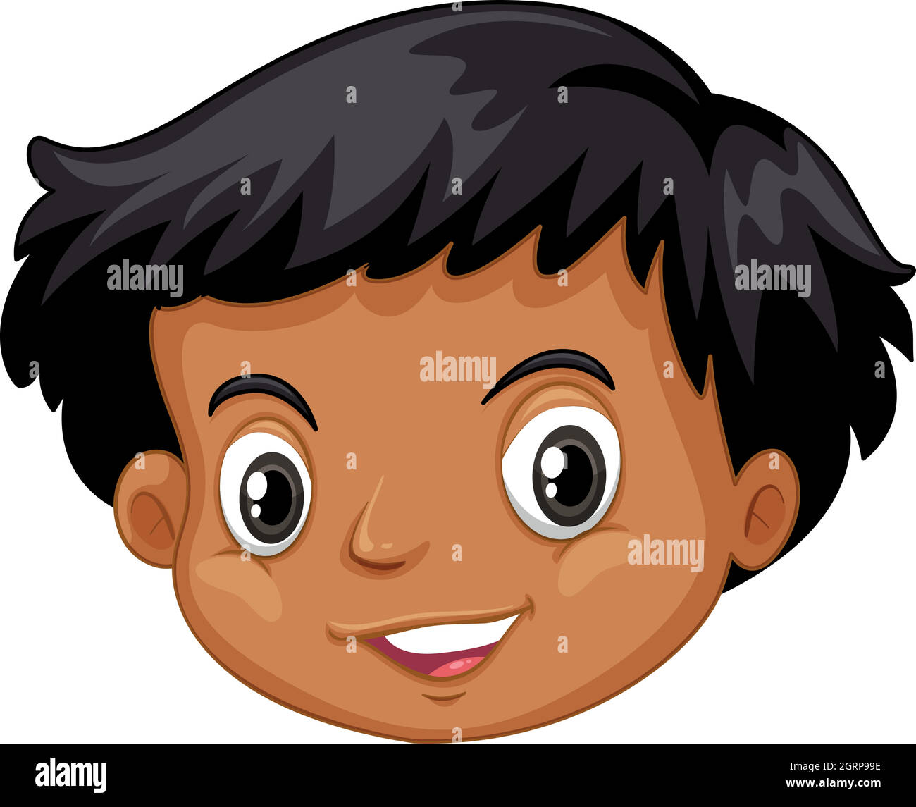 Black white image boy head Stock Vector Images - Alamy