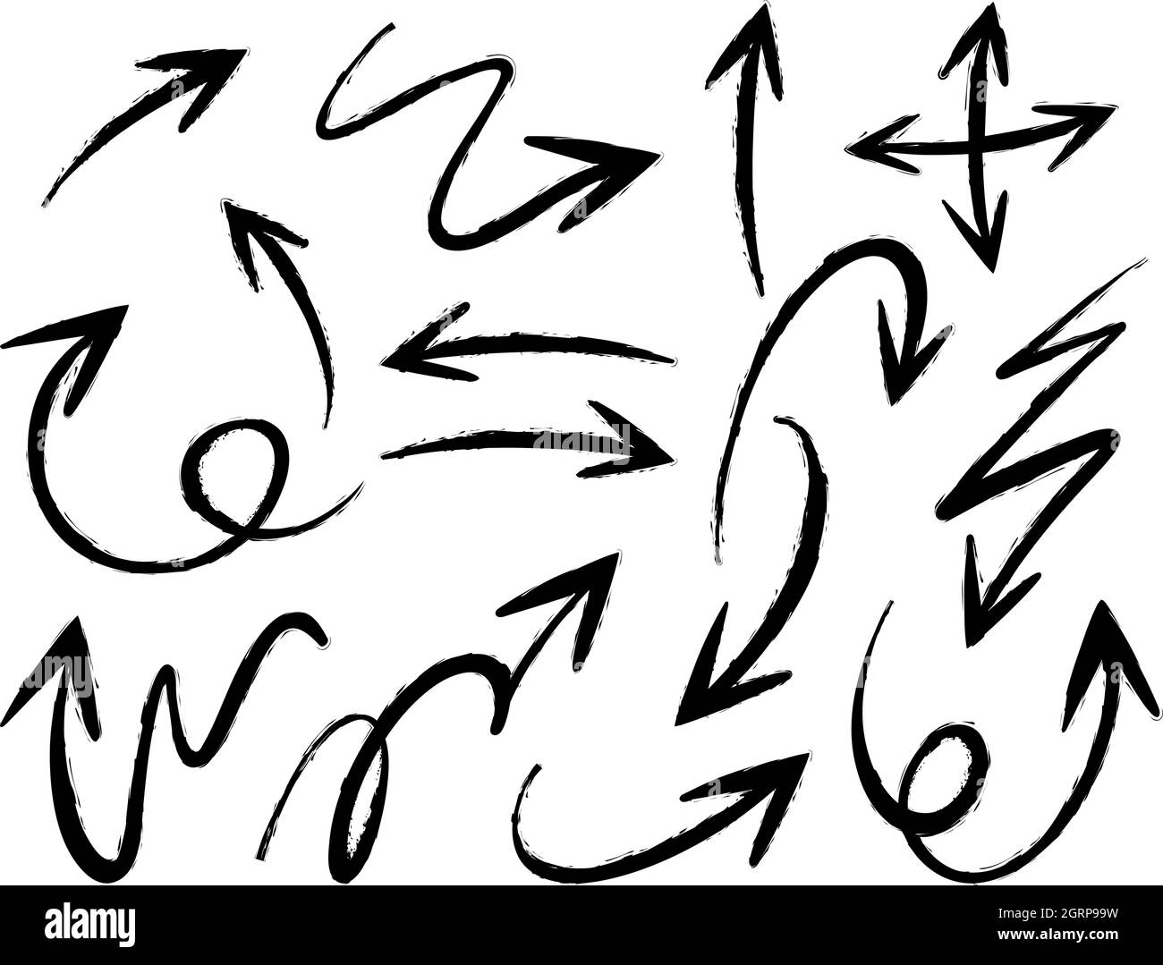 Illustration different shapes arrows Stock Vector Images - Alamy