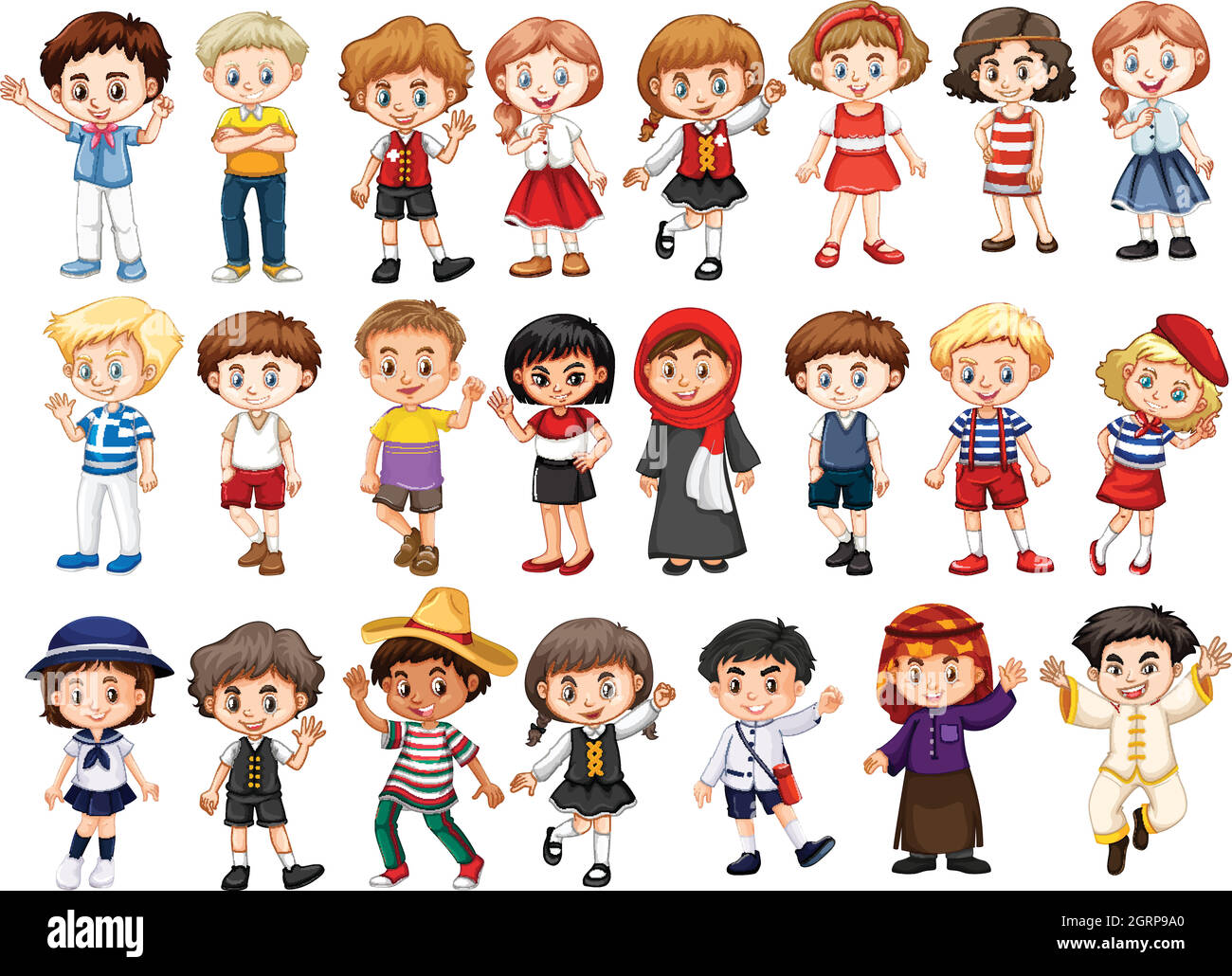 Different characters of boys and girls Stock Vector Image & Art - Alamy