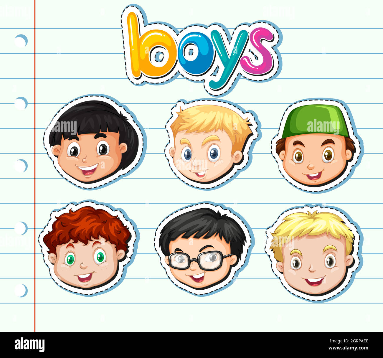 Boys with glasses Stock Vector Images - Alamy