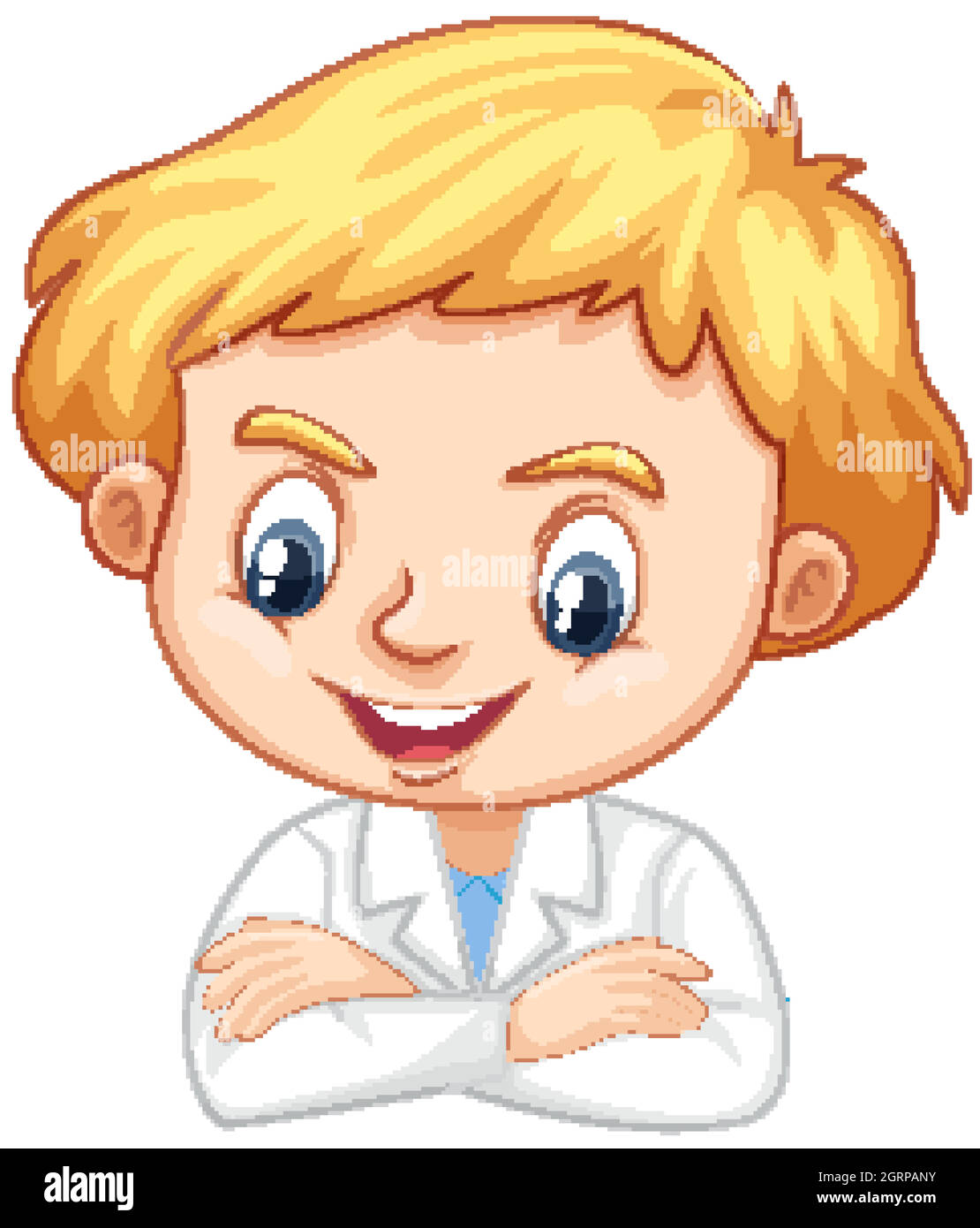 Boy in science uniform on white background Stock Vector Image & Art - Alamy