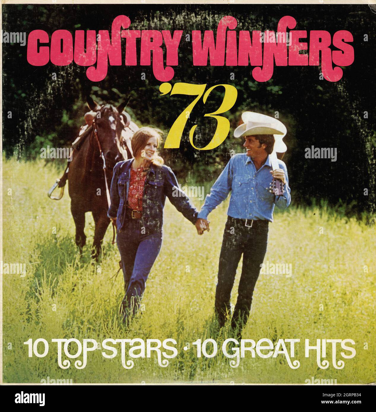 Country Winners '73 - Vintage Country Music Album Stock Photo - Alamy