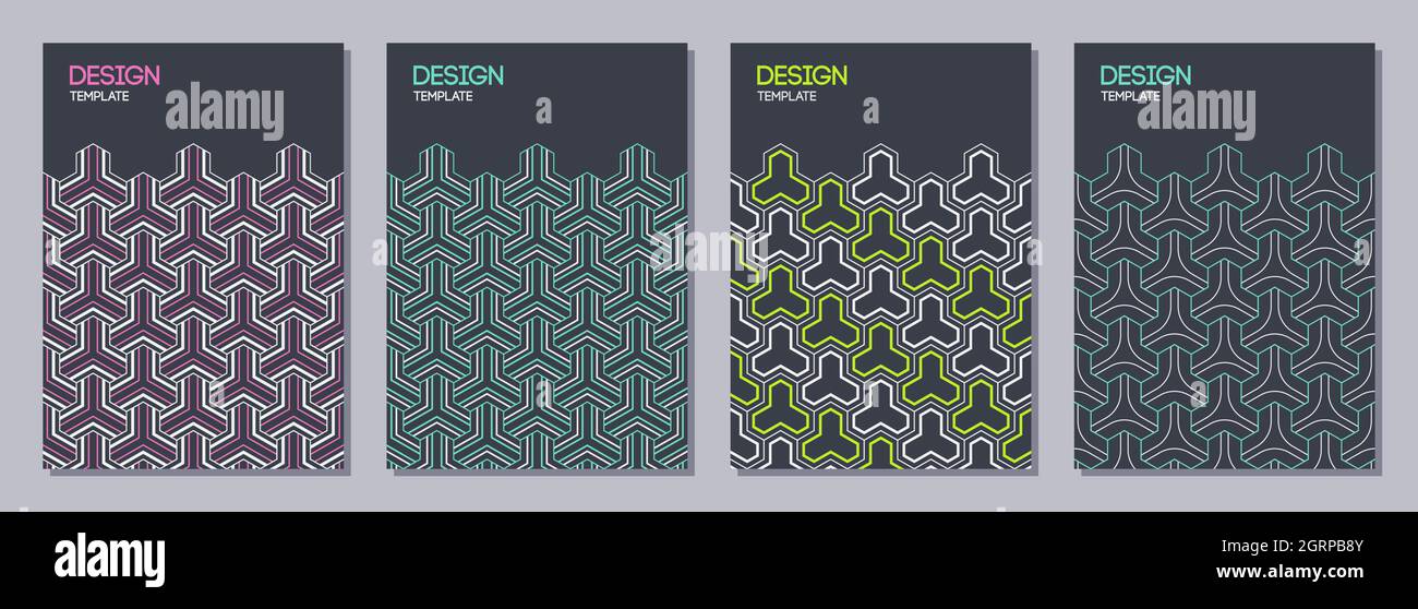 Set of flyers, posters, banners, placards, brochure design templates A6 ...