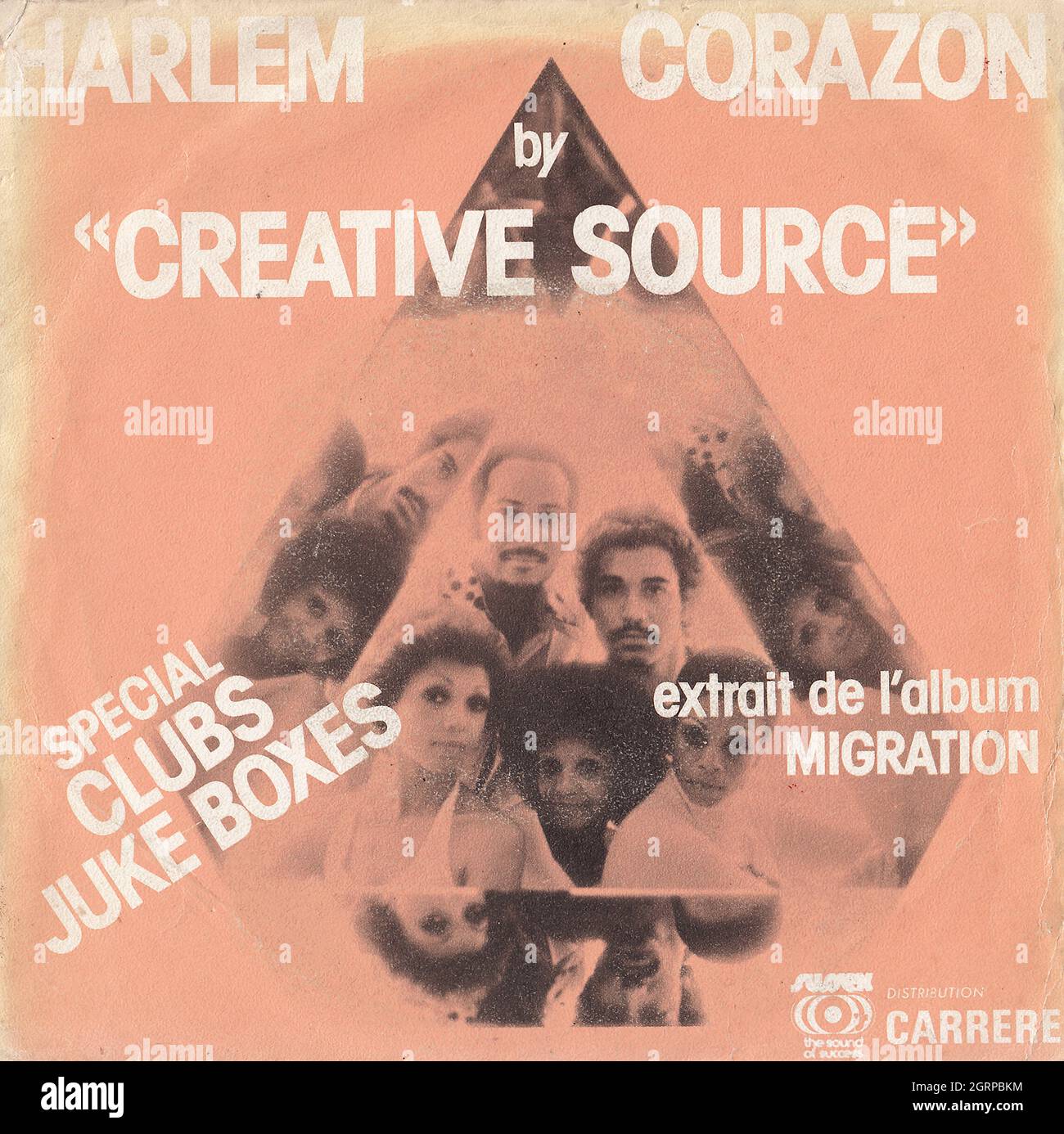 Creative Source - Harlem - Corazon 45rpm - Vintage Vinyl Record Cover Stock Photo - Alamy