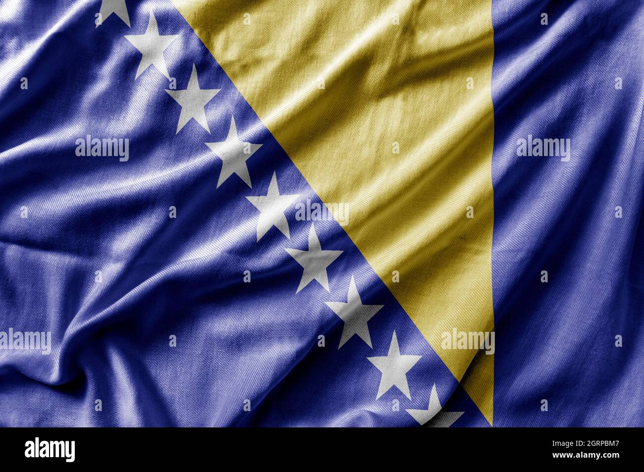Waving detailed national country flag of Bosnia and Herzegovina Stock ...
