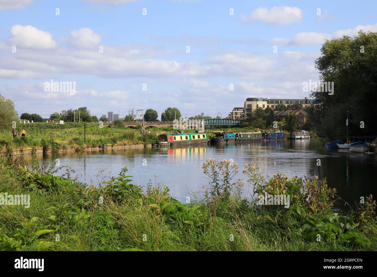 The River Lea Navigation from the TFL Capital Ring Walk, walking ...