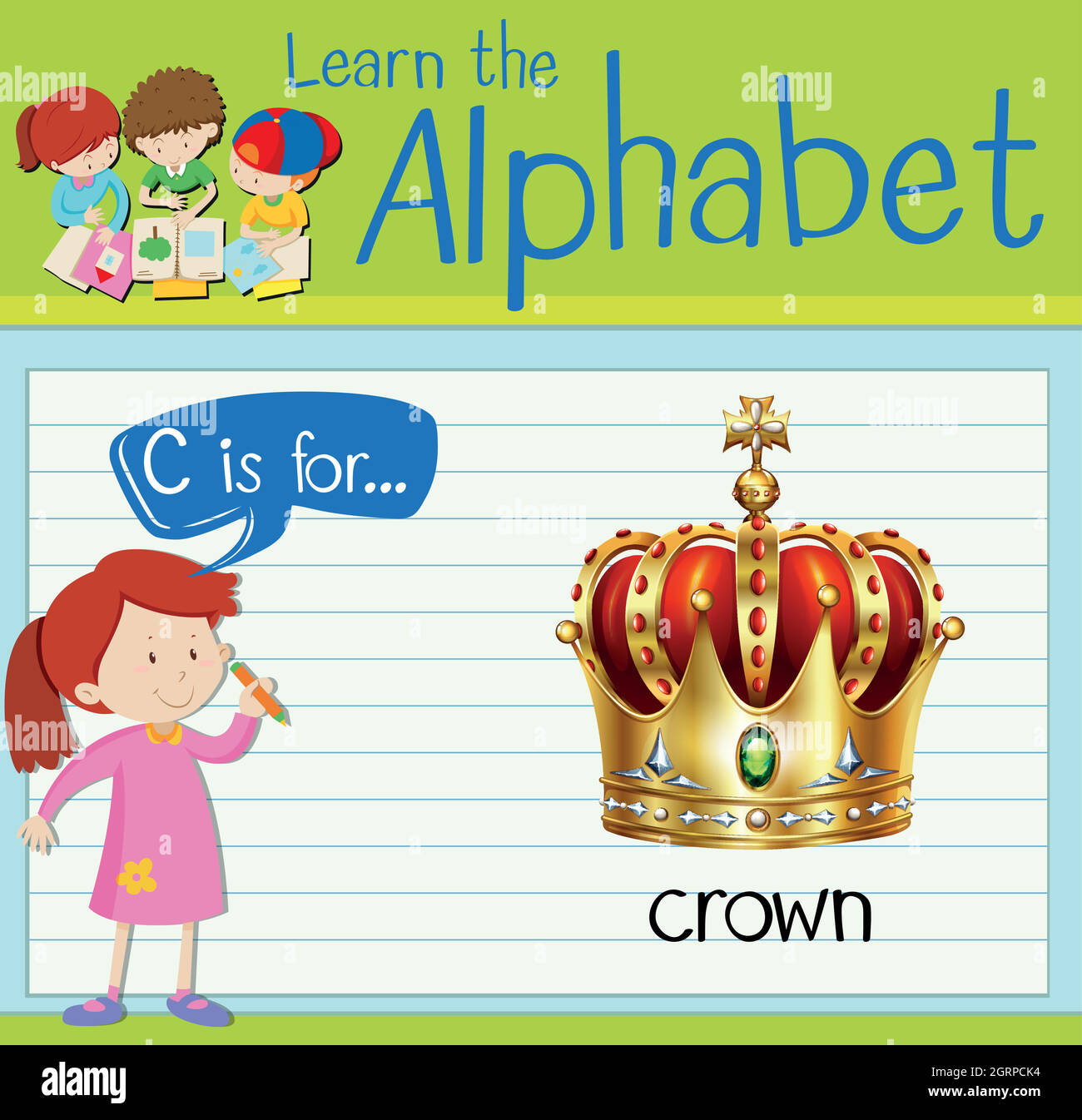 Flashcard letter C is for crown Stock Vector Image & Art - Alamy