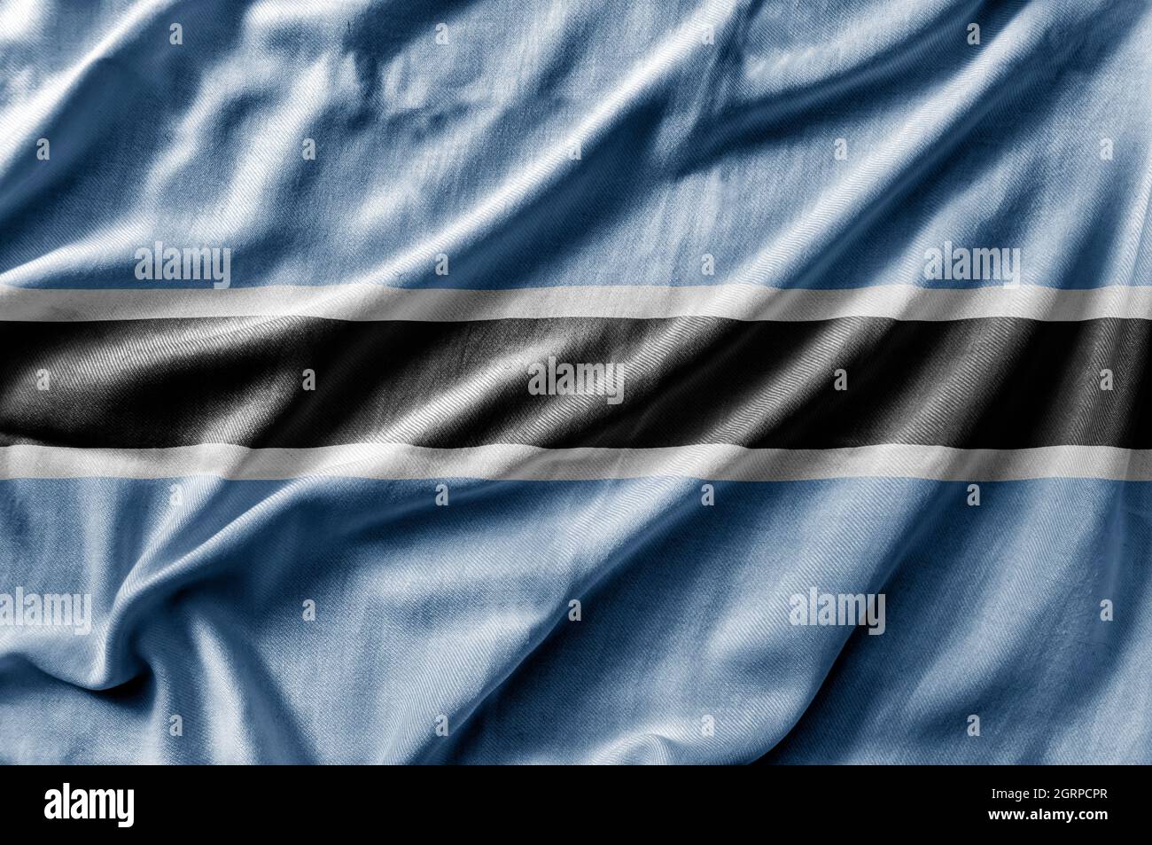 Waving detailed national country flag of Botswana Stock Photo - Alamy