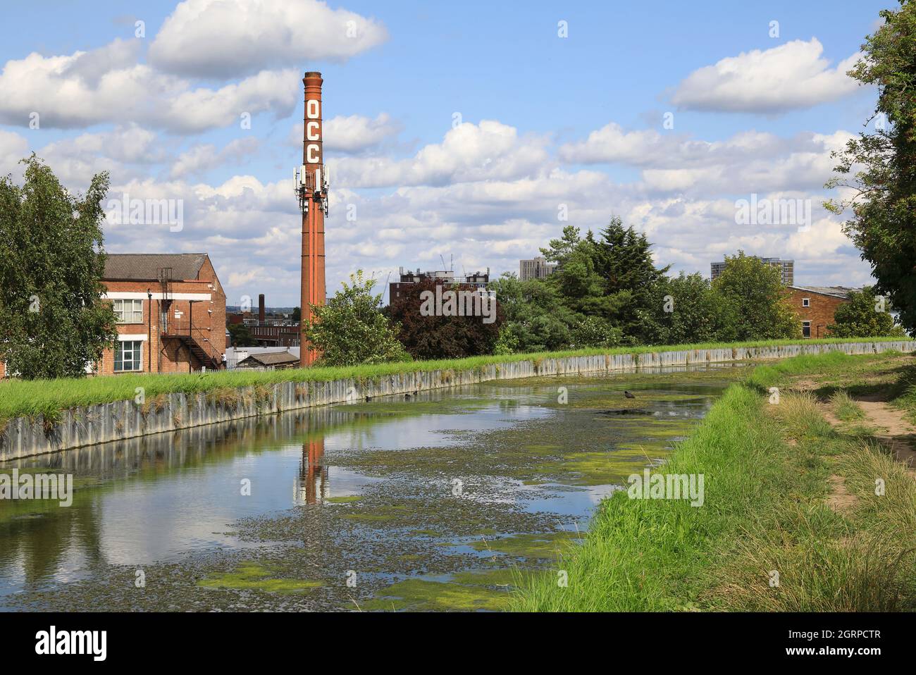 View along the River Lea on the TFL Capital Ring Walk, near Seven ...