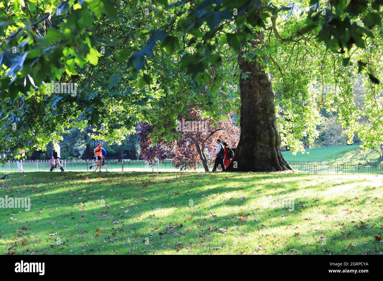 Early autumn sunshine in St James Park, in central London, UK Stock ...
