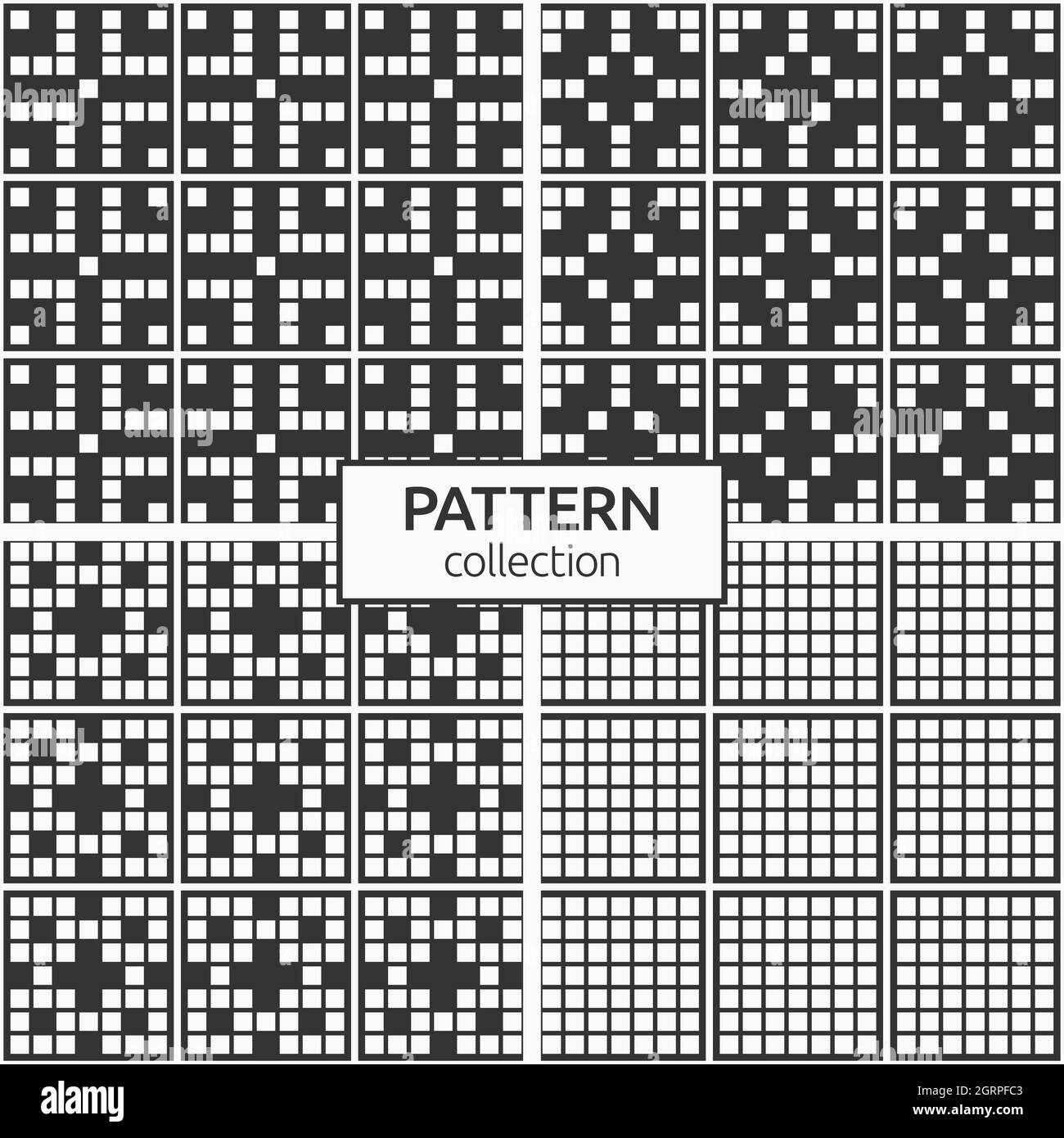 Set of four seamless patterns. Modern stylish textures. Repeating ...