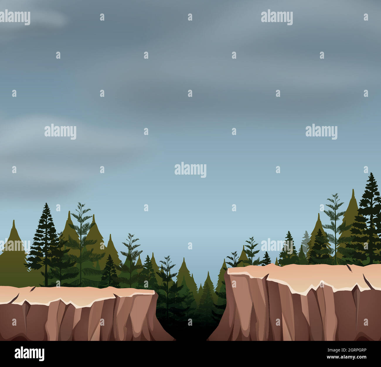 Cliff silhouette Stock Vector Images - Alamy