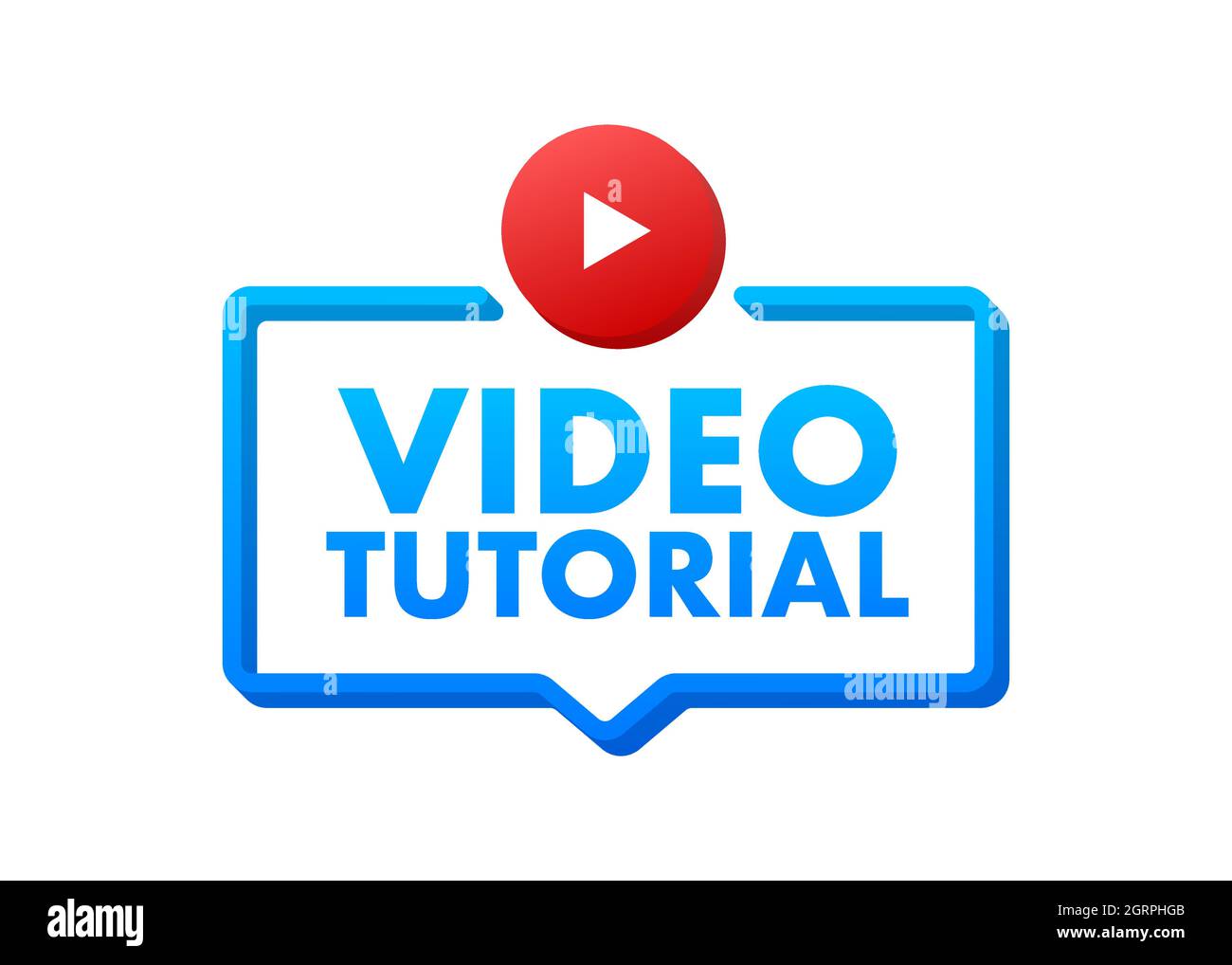 Video tutorials icon concept. Study and learning background, distance ...