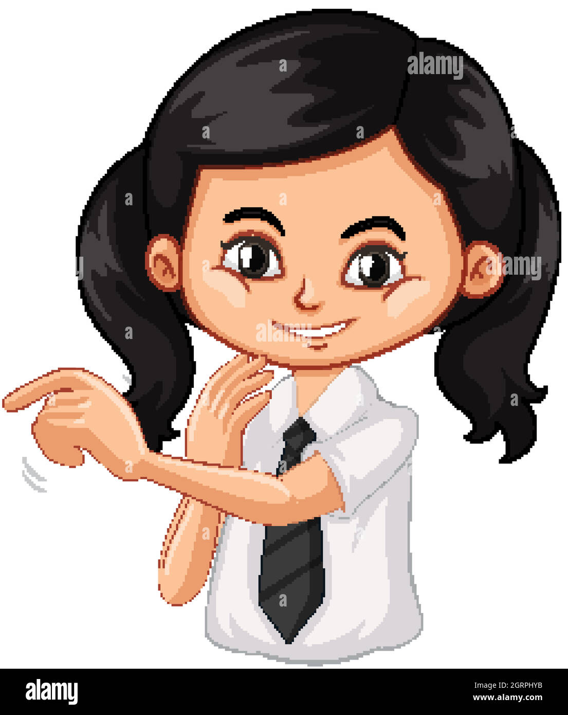 One happy girl pointing finger Stock Vector Image & Art - Alamy One happy girl pointing finger Stock Vector Image & Art - Alamy
