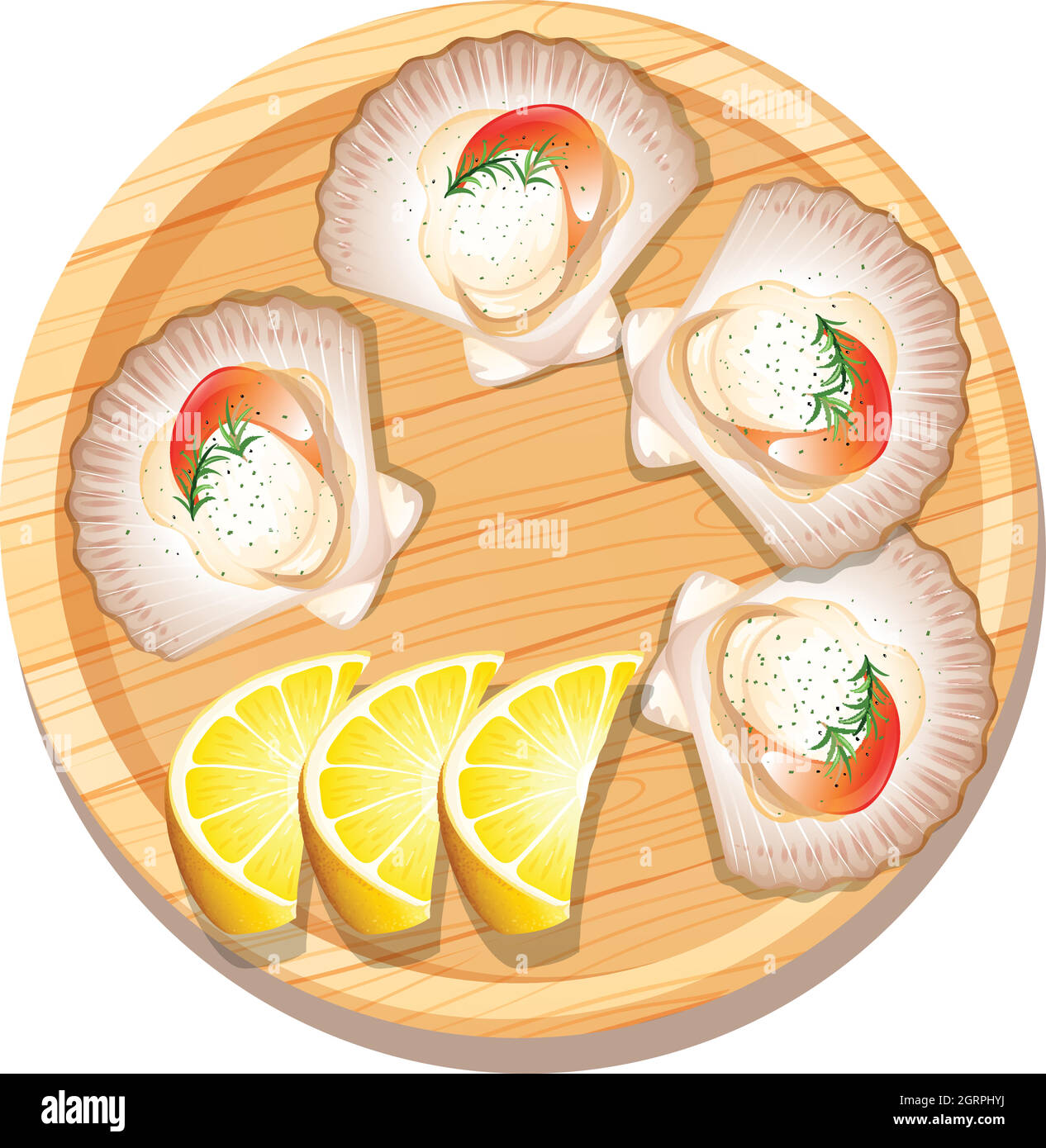 Wooden dish plate Stock Vector Images - Alamy